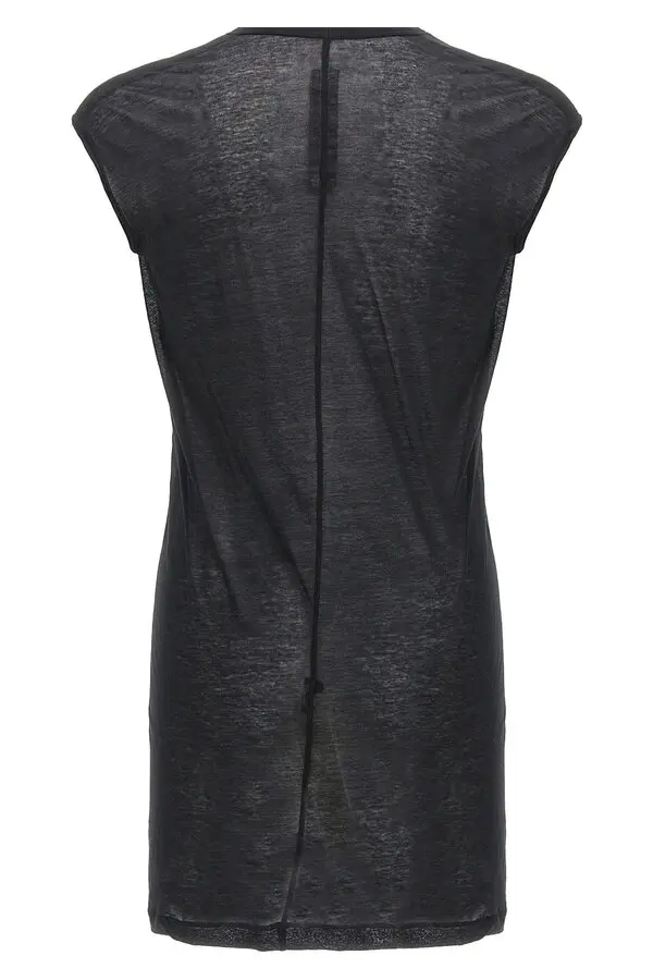 Rick Owens Dylan T Cotton T-shirt With Deep V-neck - Black