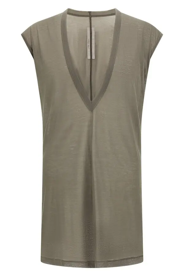 Rick Owens Semi-sheer Jersey T-shirt - Gray