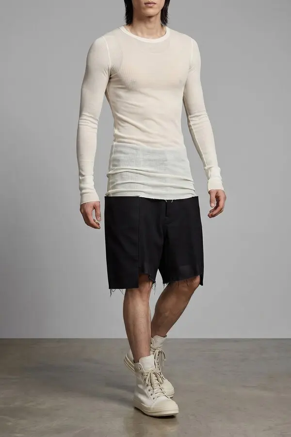 Rick Owens Bermuda Shorts With Architectural Pockets
