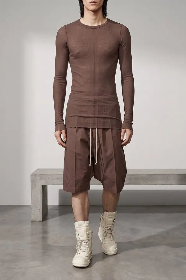 Rick Owens Shorts With Dropped Crotch