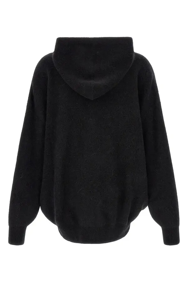 Rick Owens Hoodie With Elongated Drawstrings