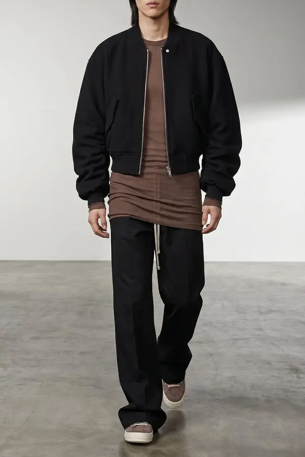 Rick Owens Bomber With Sculptural Sleeves