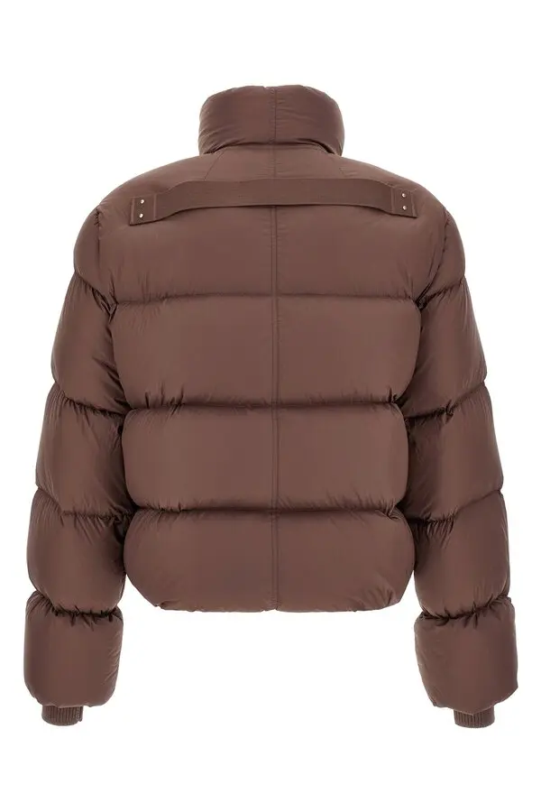 Rick Owens Puffer Jacket Funnel Neck And Asymmetrical Zip