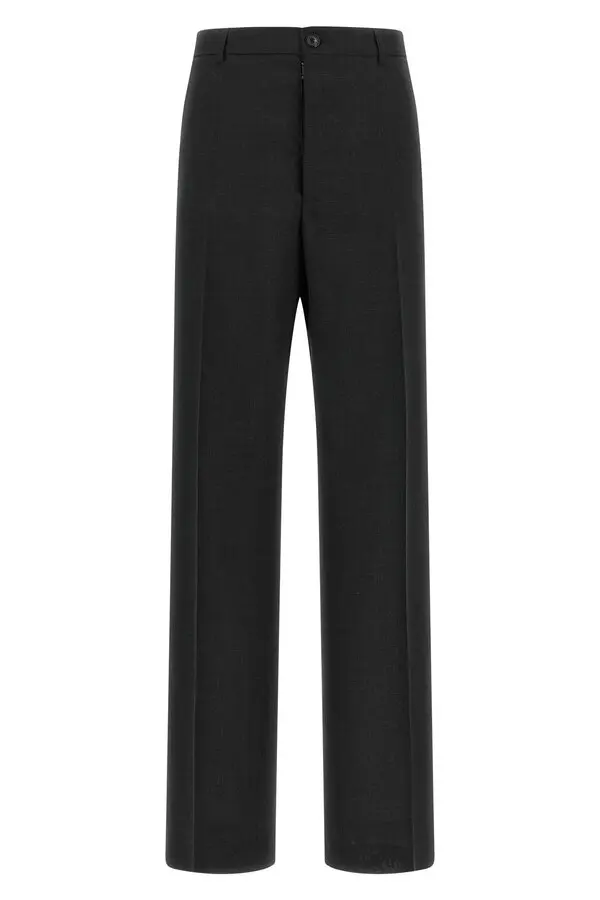 MAISON MARGIELA Wool Trousers 'four Stitches - Gray