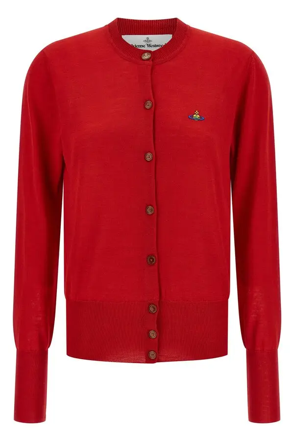 VIVIENNE WESTWOOD Cardigan With Embroide Orb Logo