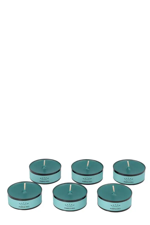 GINORI 1735 Purple Hill' 6-piece Tealight Set - Light Blue