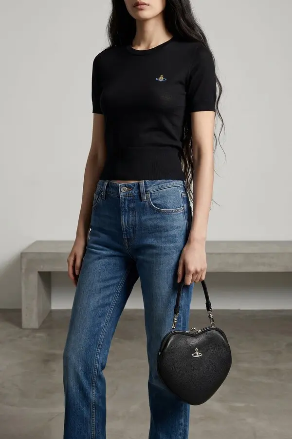 VIVIENNE WESTWOOD Knit Top With Embroidered Orb