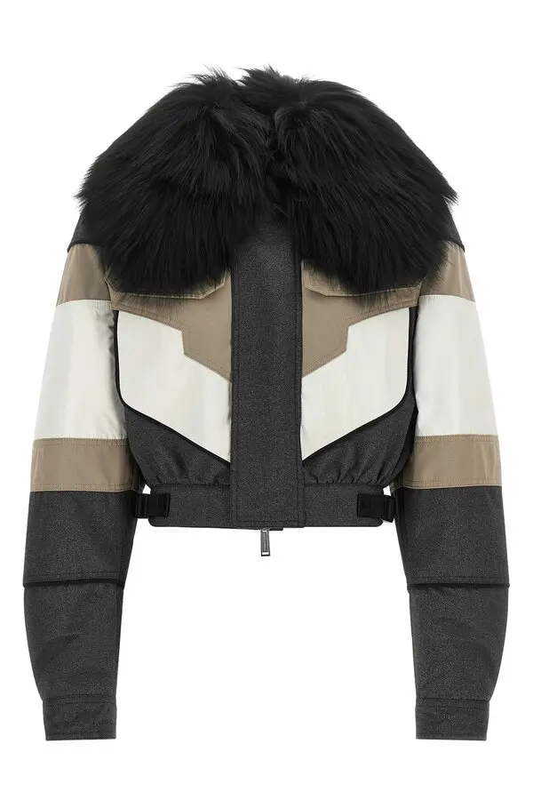 Dsquared2 Couture Ski Bomber With Voluminous Collar