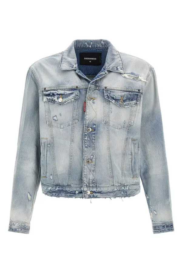 Dsquared2 Vintage-effect Denim Jacket