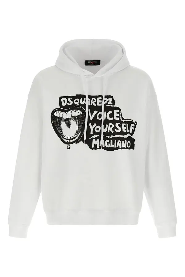 Dsquared2 Magliano X Voice Yourself' Hoodie - White/black