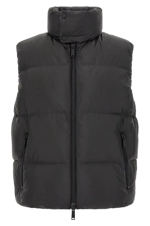 Dsquared2 Puffer Gilet With Quilted Maxi Logo