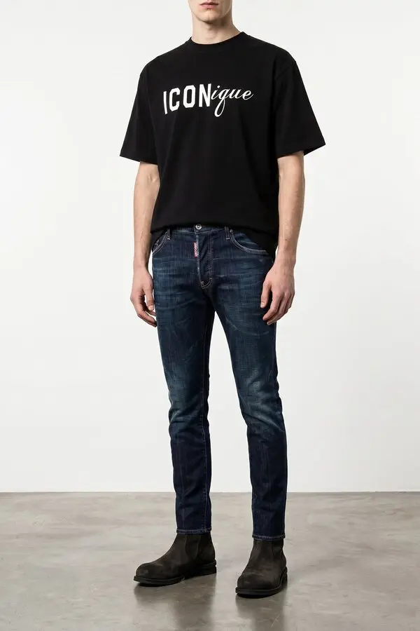 Dsquared2 Jeans With Leather Logo Patch