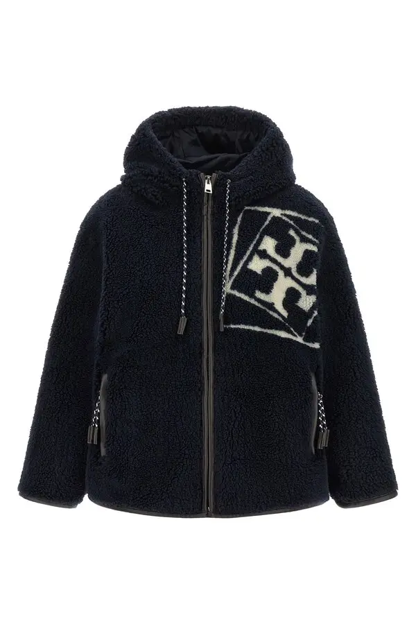 Tory Burch Navy 'double T' Jacket - Blue