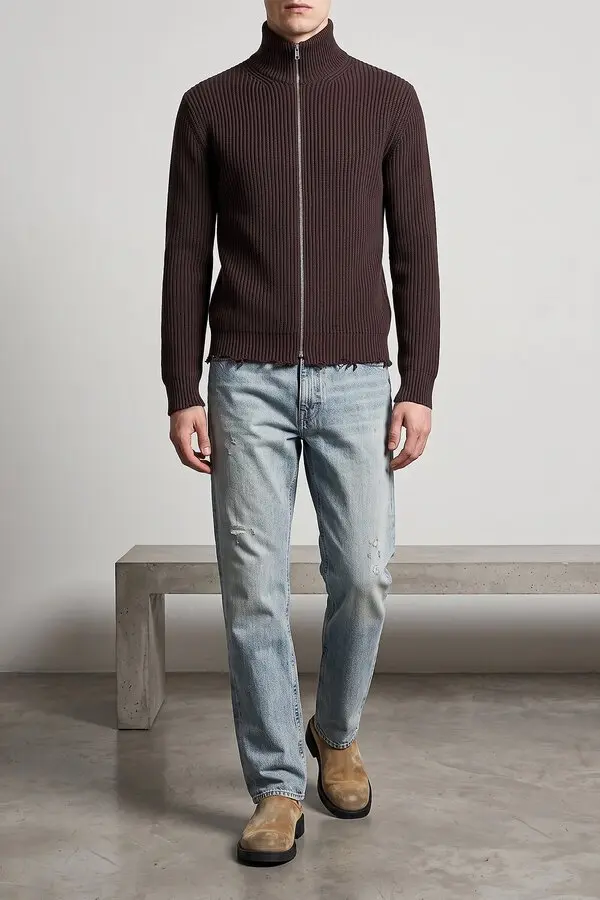 MAISON MARGIELA Ribbed Cotton Turtleneck Sweater