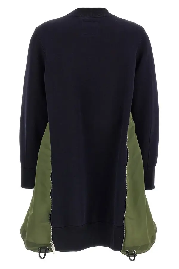 Sacai Sponge Sweat X Nylon Twill' Dress - Multi