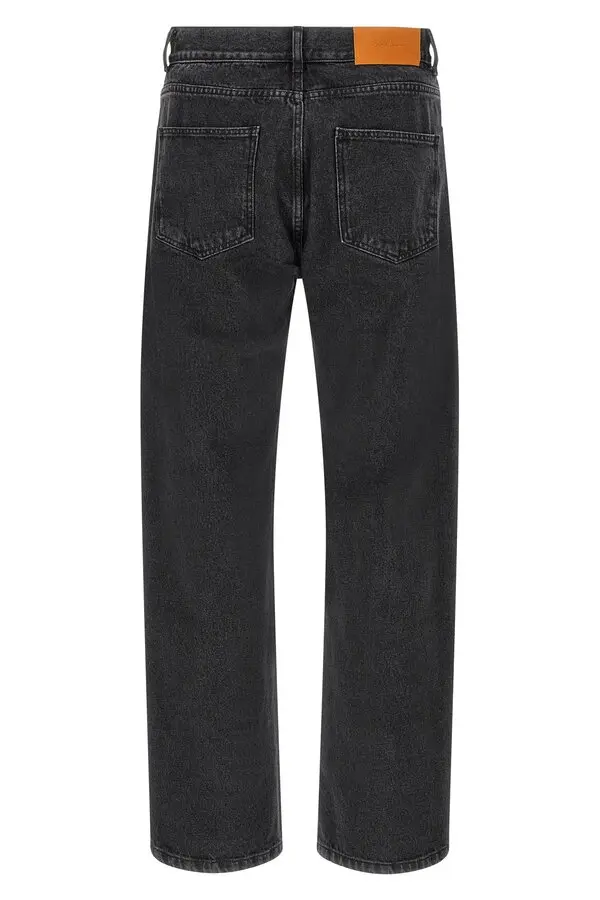 SECOND / LAYER Jeans With Leather Logo Patch