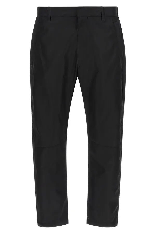 Prada Trousers With Enamel Triangle Logo