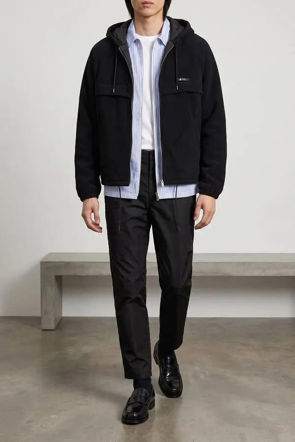 Prada Trousers With Enamel Triangle Logo
