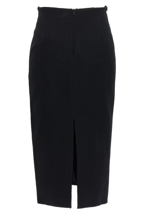 David Koma Octopus Circle Embr Waistband' Skirt