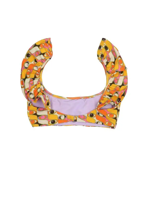La DoubleJ Ruffle Third Eye' Bikini Top