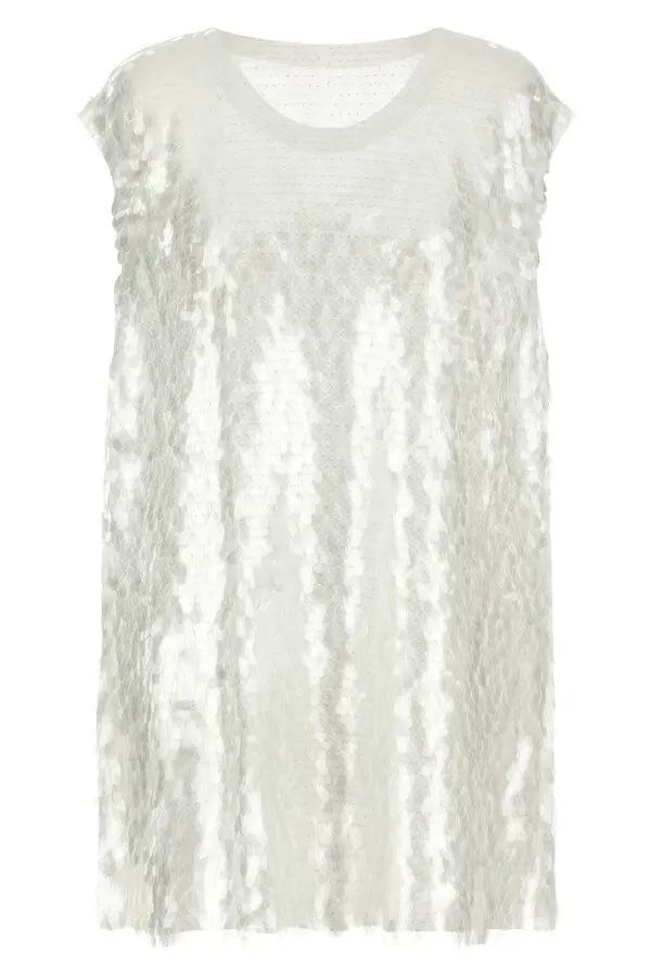 Norma Kamali Top With All-over Sequins