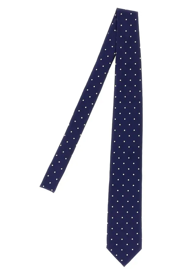 TOM FORD Silk Tie With Polka Dot Pattern