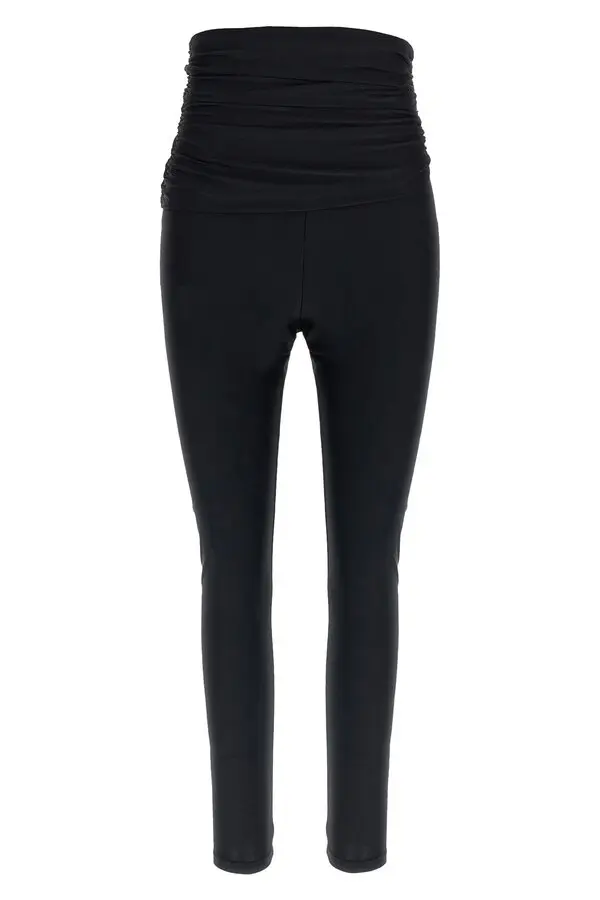 Andamane Leggings With Ruched Waistband - Black