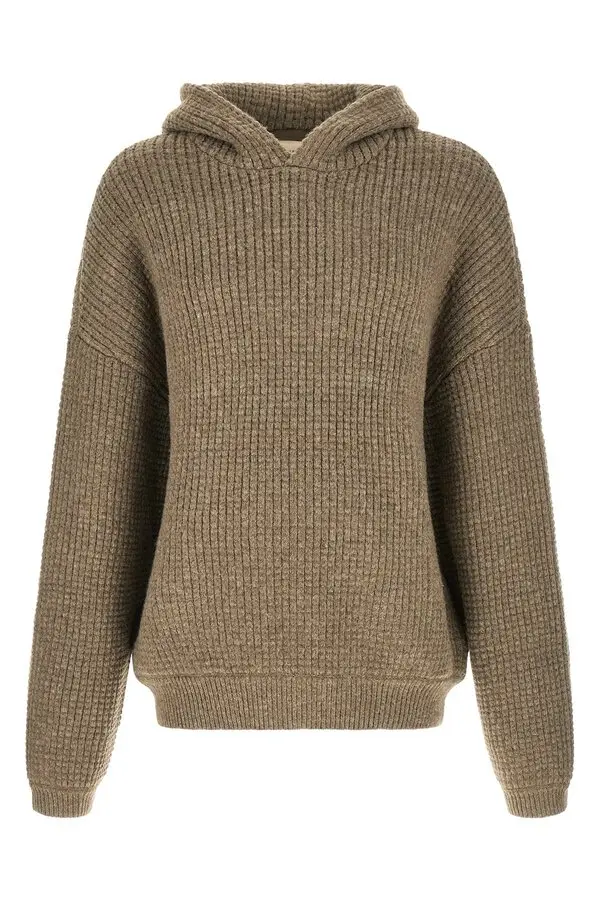 Fear Of God Heavy Waffle 90's Hoodie' Sweatshirt - Gray
