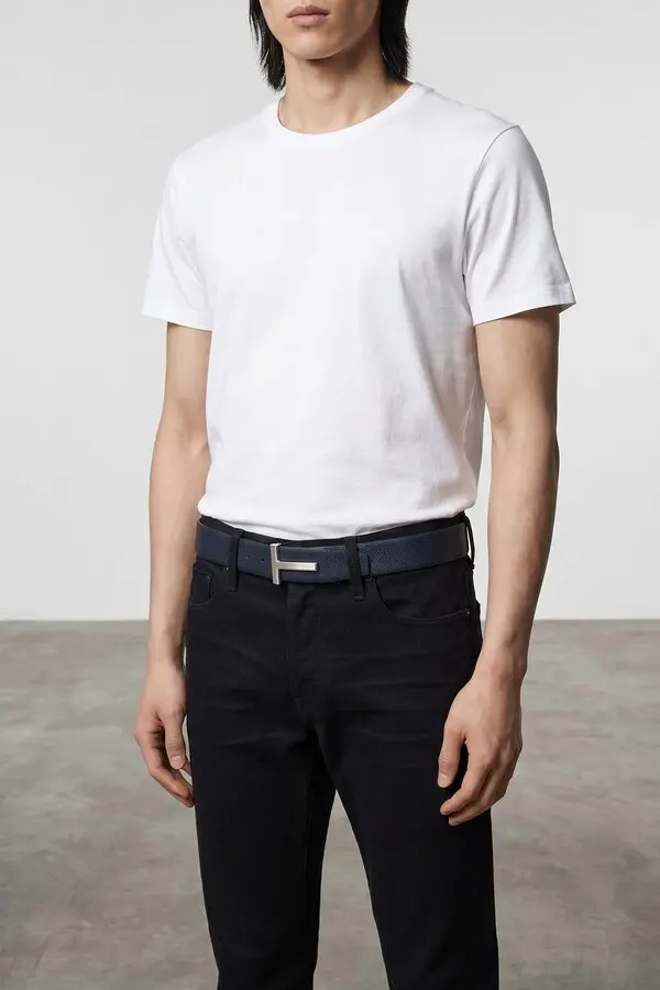 TOM FORD Reversible Grained Leather T Belt