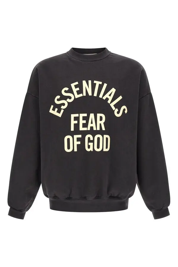 Fear Of God S Sweatshirt With Collegiate Logo - Black