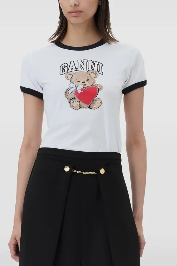 GANNI T-shirt 'basic Jersey Bear Small