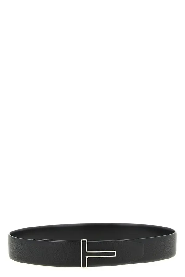 TOM FORD Reversible Belt With T Icon Buckle