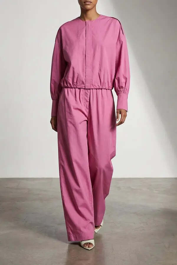 THELATEST Cotton Blouse With Gathered Hem