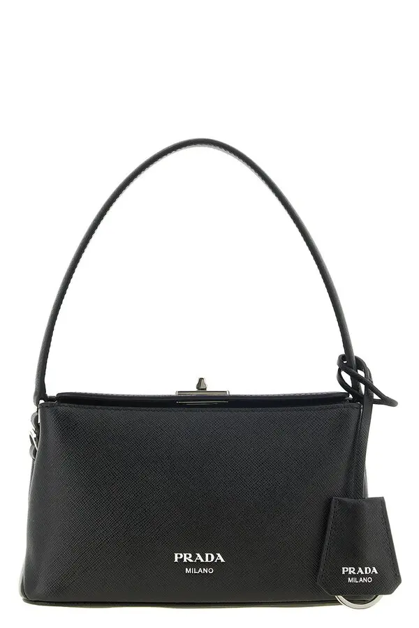 Prada Midi Saffiano Leather Handbag