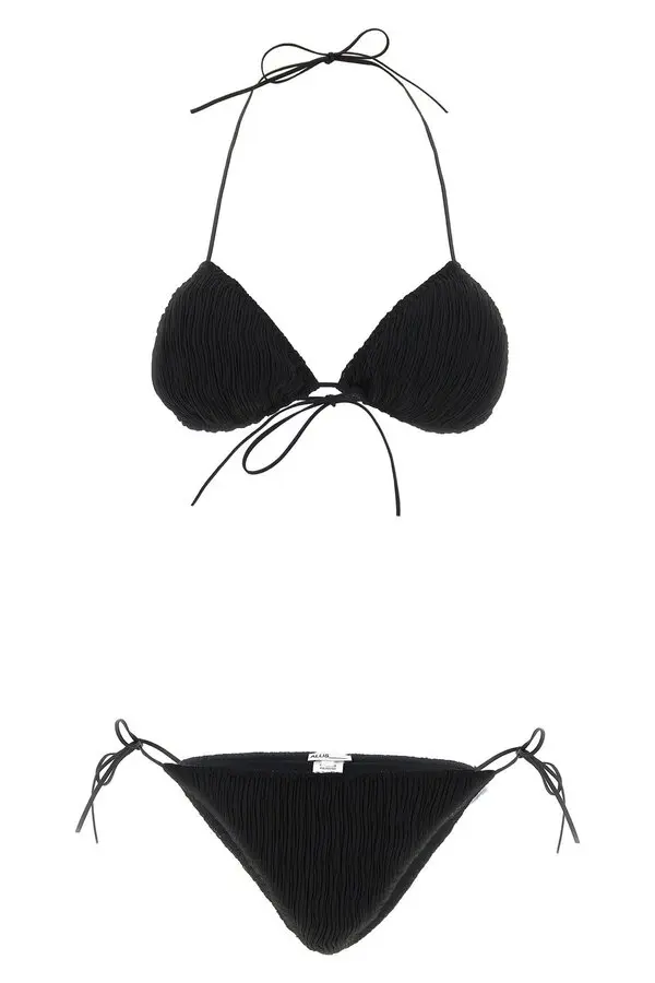ALLIS Bikini With Plissé Texture - Black