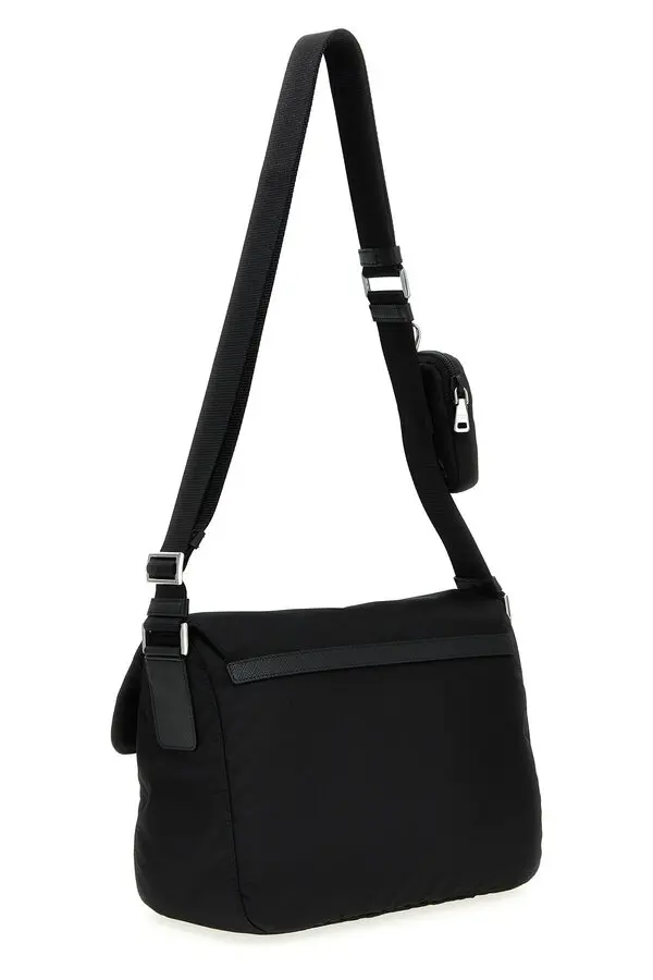 Prada Crossbody Bag With Silver-tone Metal Buckles