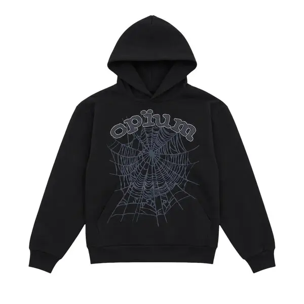 SP5DER Opium X Web Tonal Hoodie - Black