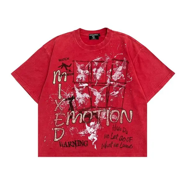 Mixed Emotion Crimson Tee - Red