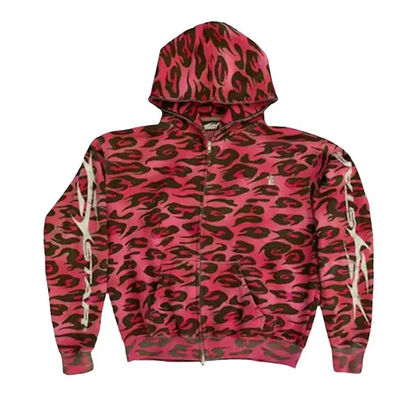 HELLSTAR Cheetah Zip-up Hoodie