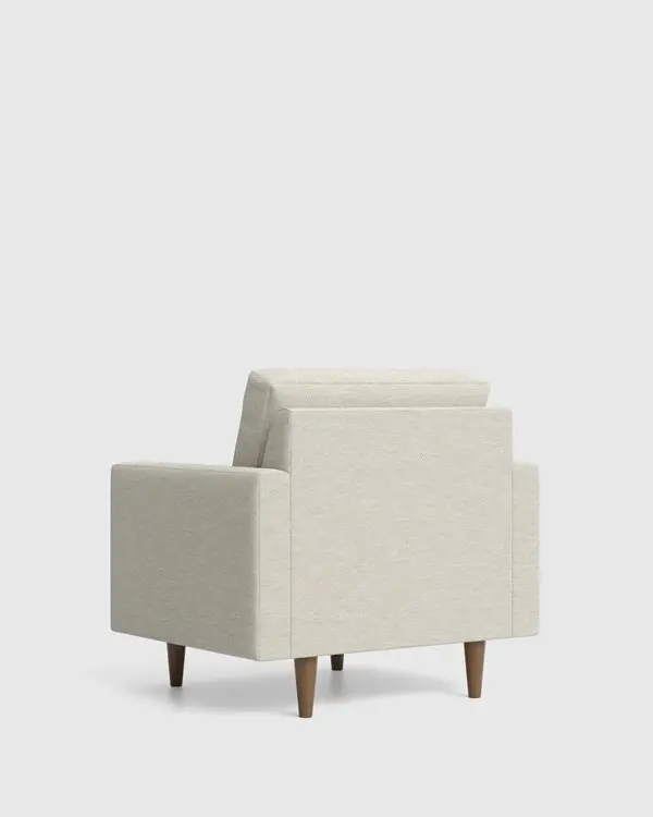Quince Atlas Midcentury Accent Chair In Performance Basketweave - Snow
