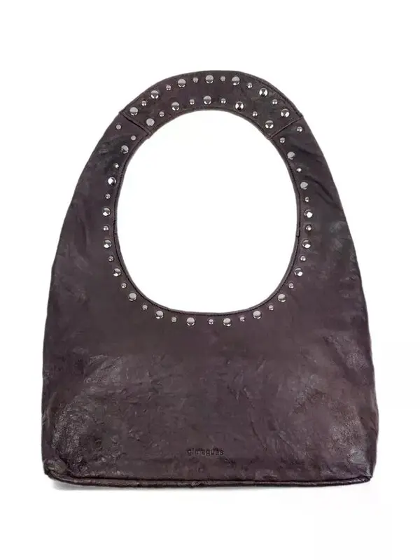 Gimaguas Franca Arrugado Stud-embellished Shoulder Bag