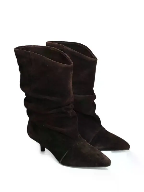 BIBI LOU Drape Slouchy Ankle Boots - Brown