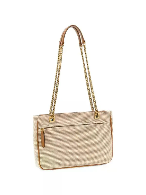 Valentino Garavani Vlogo Leather-trim Shoulder Bag