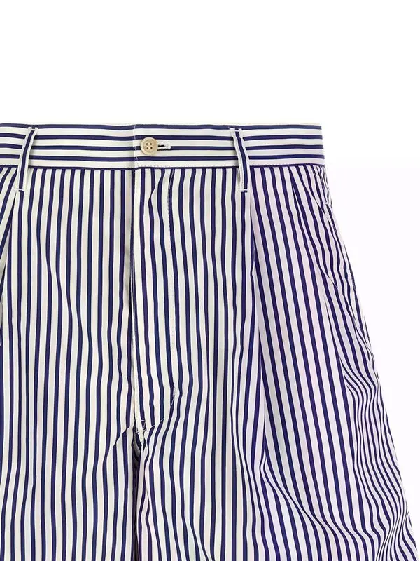 Comme Des Garçons Striped Pleated Shorts