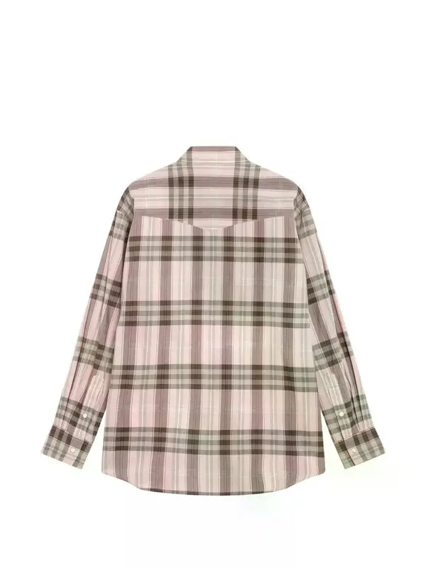 Auralee Check-print Pocket-detail Shirt