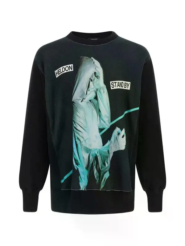 Undercover Graphic-print Cotton Sweatshirt - Black