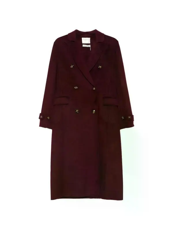 ANFINY Josephine Double-breasted Coat - Red