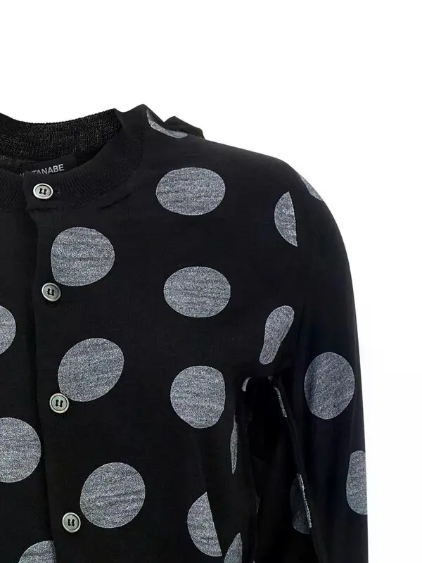 Junya Watanabe Polka-dot Asymmetric Cardigan