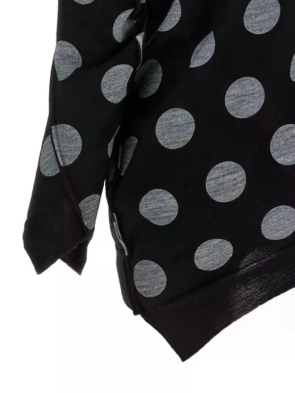 Junya Watanabe Polka-dot Asymmetric Cardigan