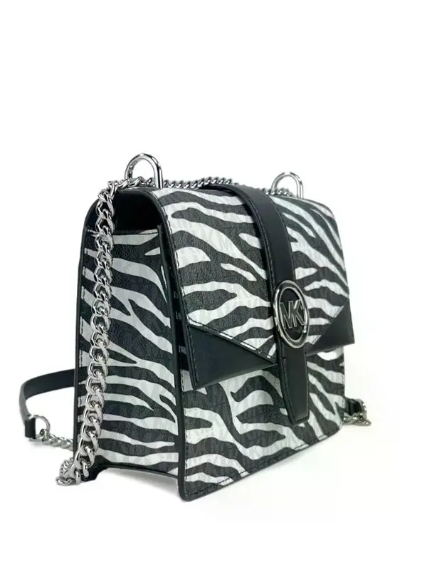Michael Kors Small Greenwich Zebra-print Crossbody Bag - Black